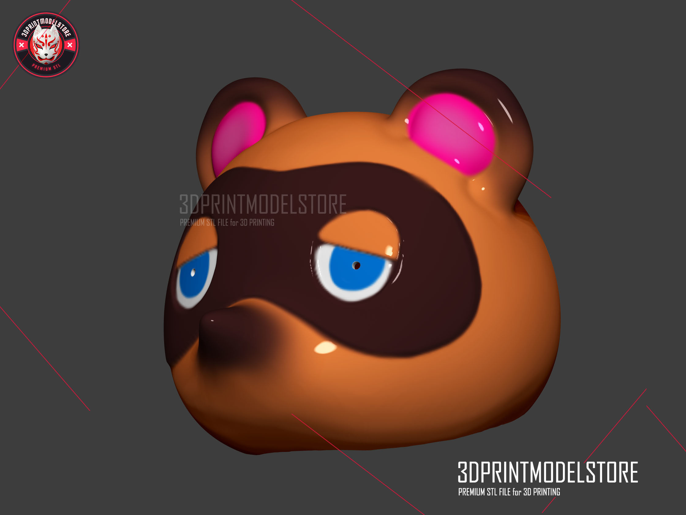 Animal Crossing New Horizons Tom Nook Mask 3D model 3D printable | CGTrader