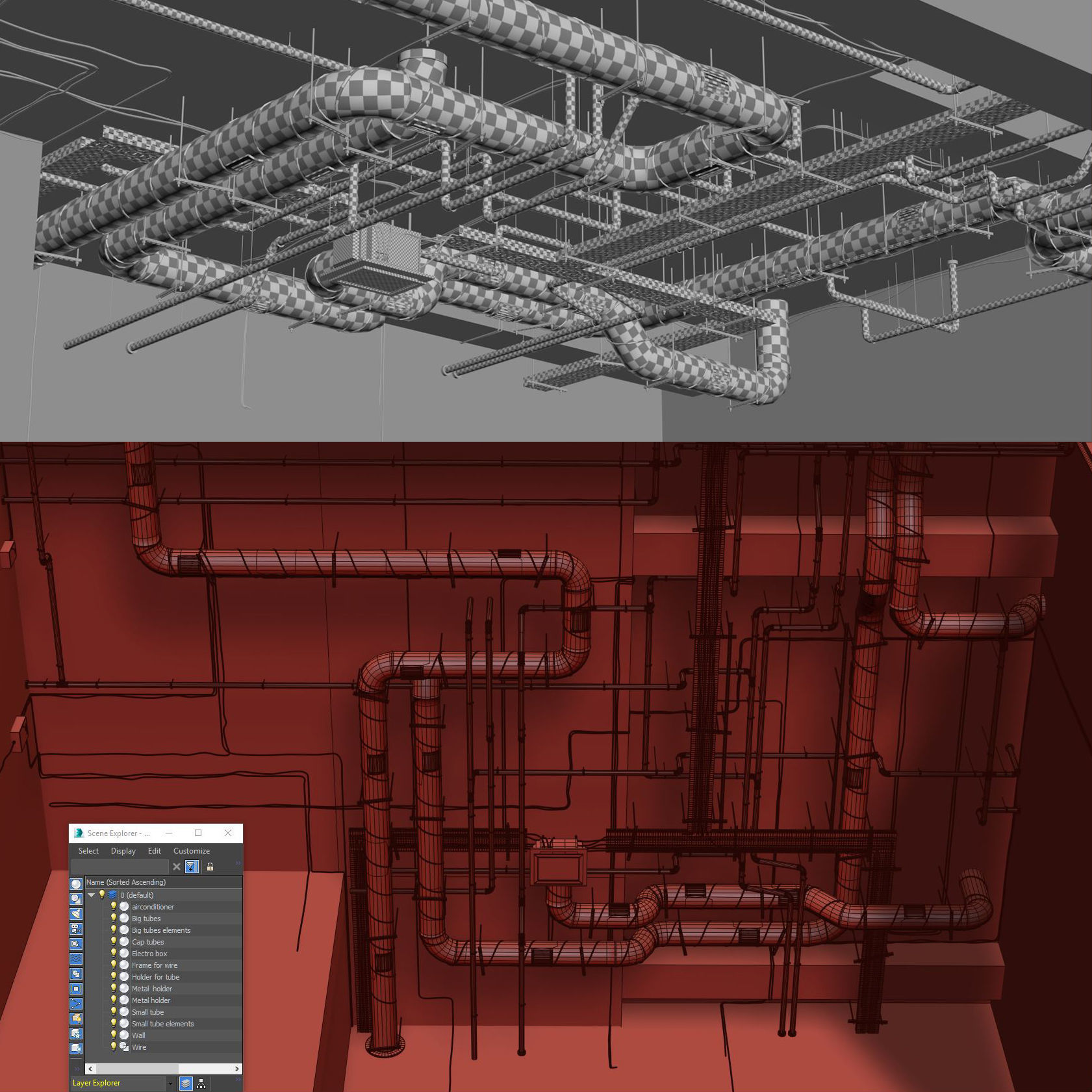 Industrial ceiling 3D model | CGTrader