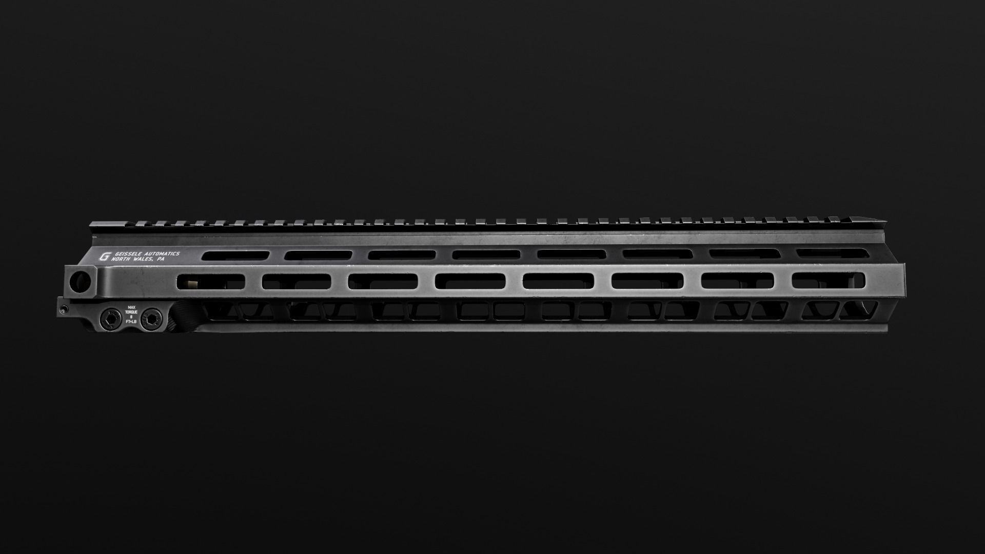 3D model Geissele Super Modular Rail MK8 MLOK AR15 Handguard VR / AR ...
