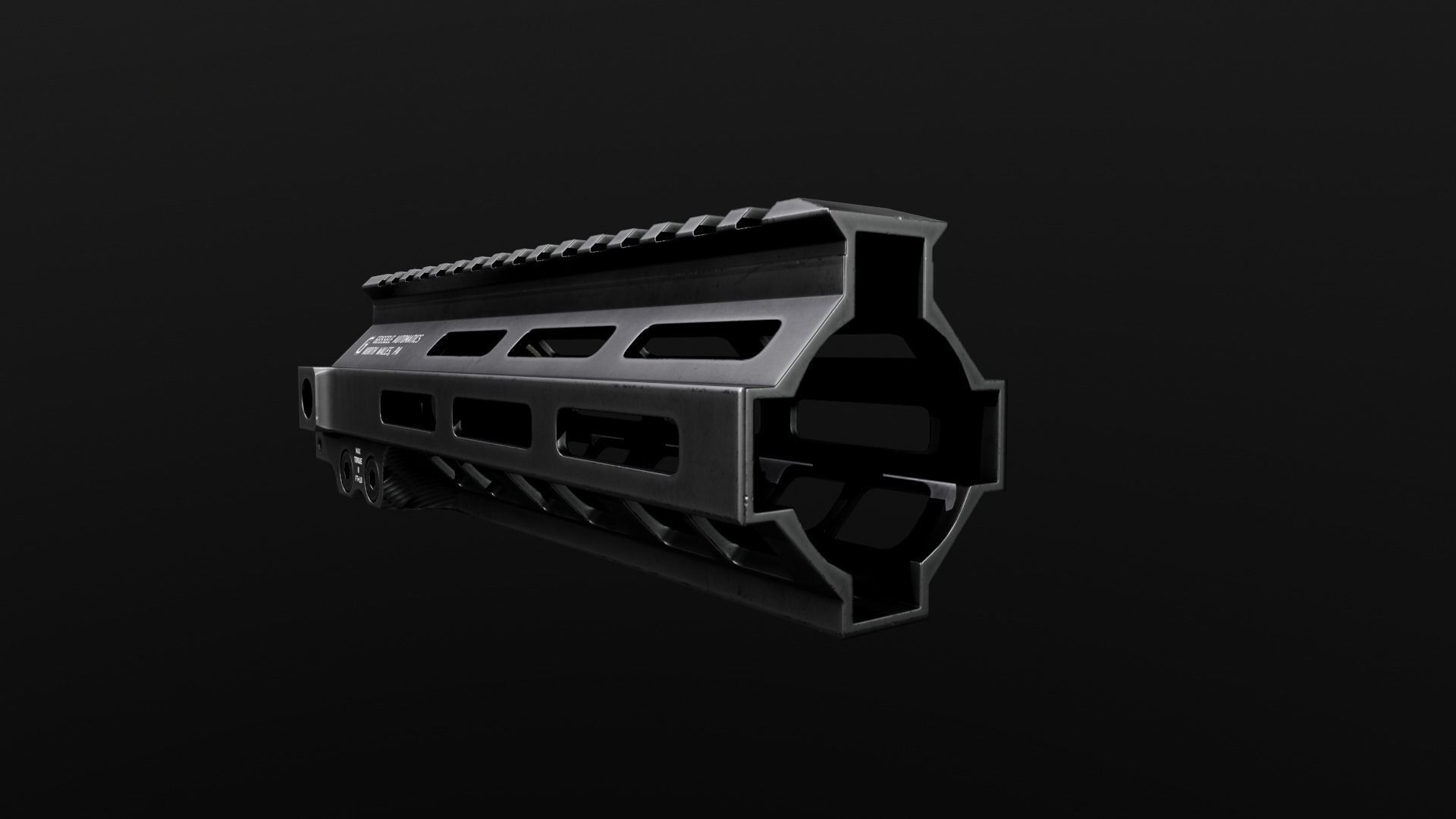3D model Geissele Super Modular Rail MK8 MLOK AR15 Handguard VR / AR ...