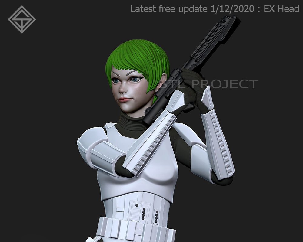 Trooper Female Suit 3D model 3D printable | CGTrader