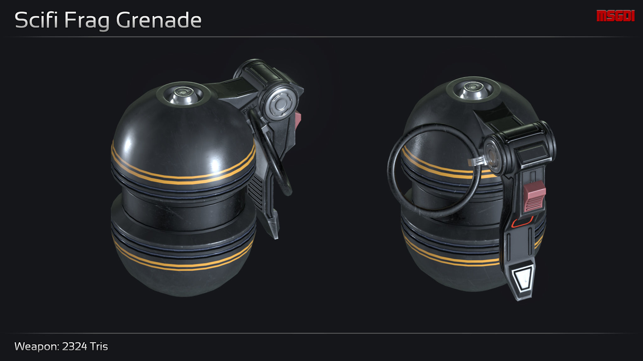 3D model Scifi Hand Grenade Collection VR / AR / low-poly | CGTrader
