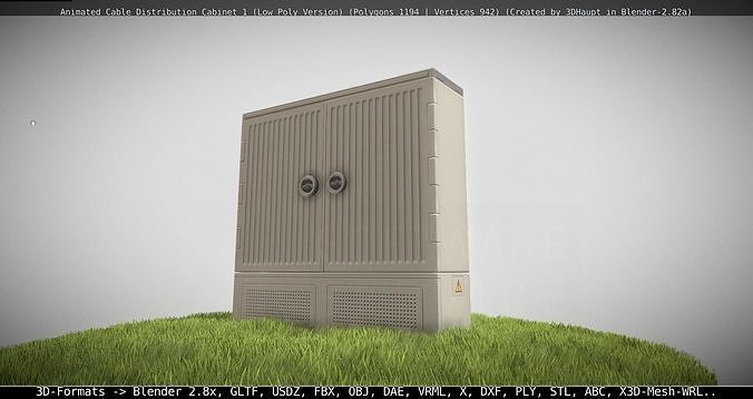 3D model Animated Cable Distribution Cabinet 1 VR / AR / low-poly ...