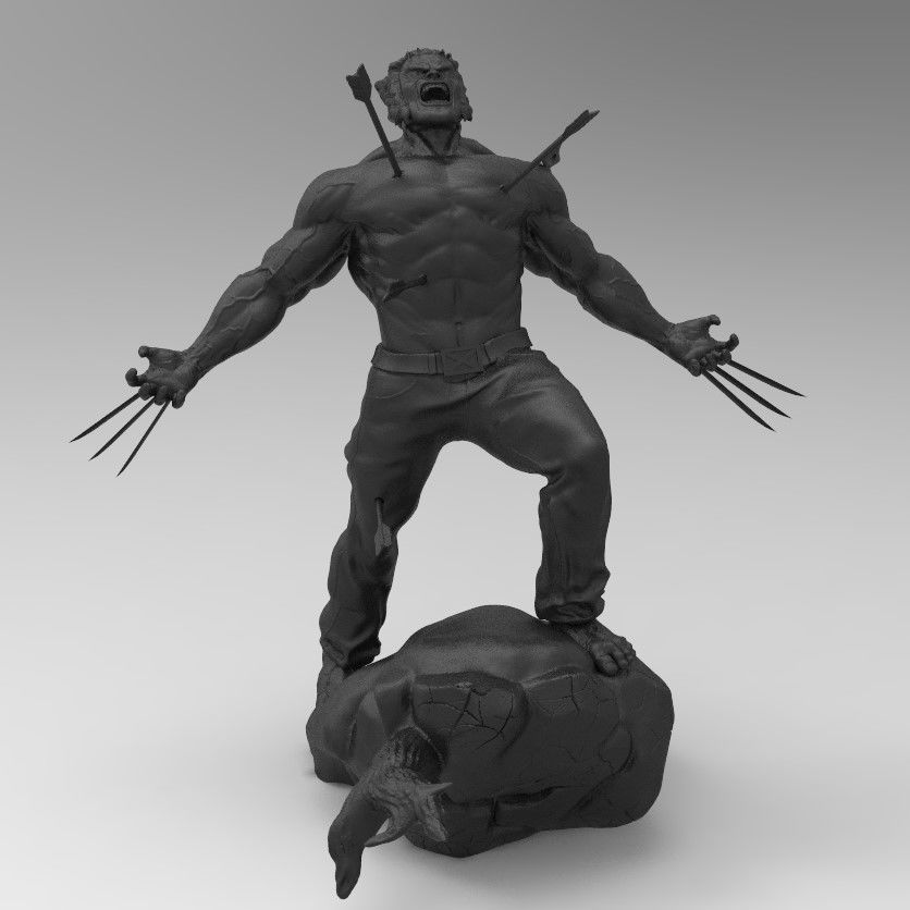 WOLVERINE STATUE 3D model 3D printable | CGTrader
