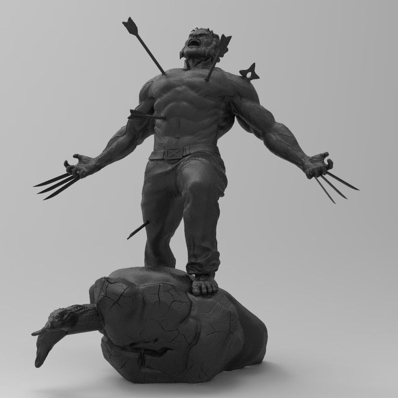 WOLVERINE STATUE 3D model 3D printable | CGTrader