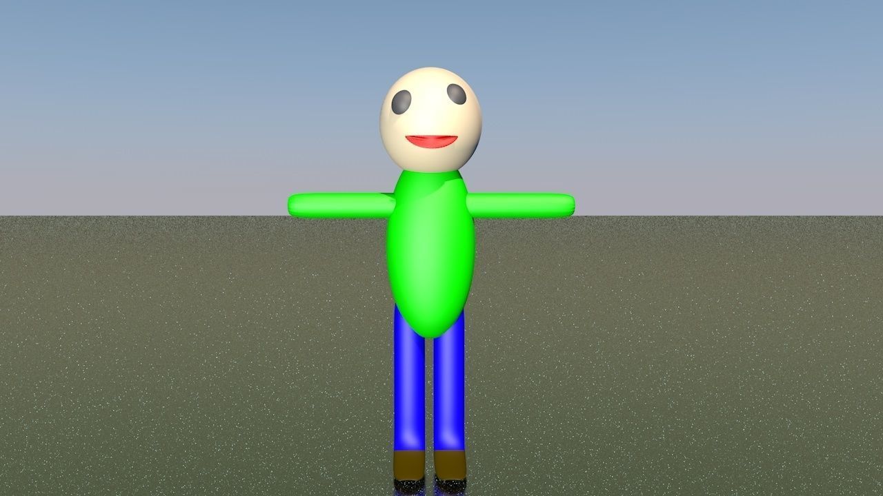 Baldi Rigged Cartoon 3D model rigged | CGTrader