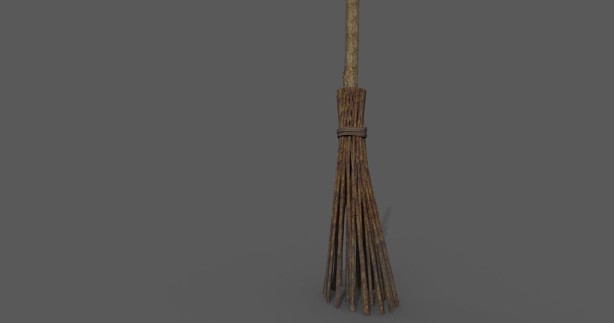 Medieval Style Broom 3D model | CGTrader