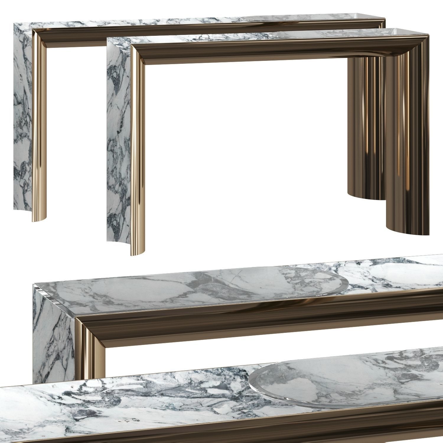 3D model Visionnaire Ekos Console Tables | CGTrader