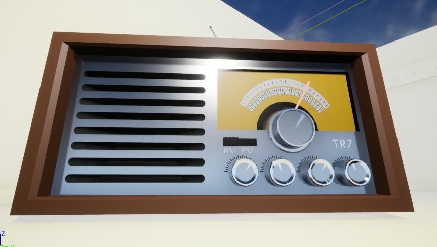 3D model 70s Style Radio High Quality Low Poly VR / AR / low-poly ...
