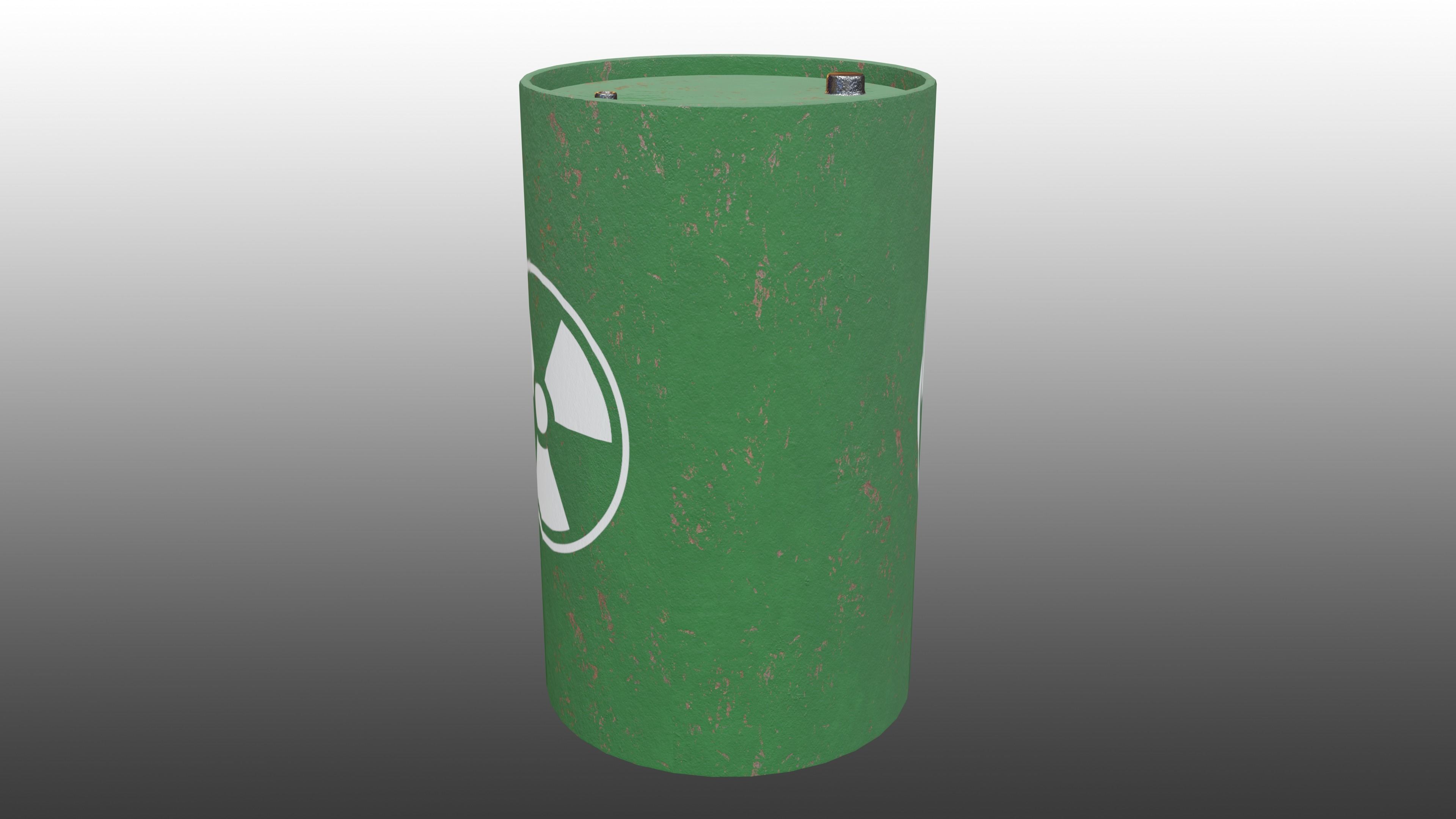 3D model Rusty Radiation Waste Barrel VR / AR / low-poly | CGTrader