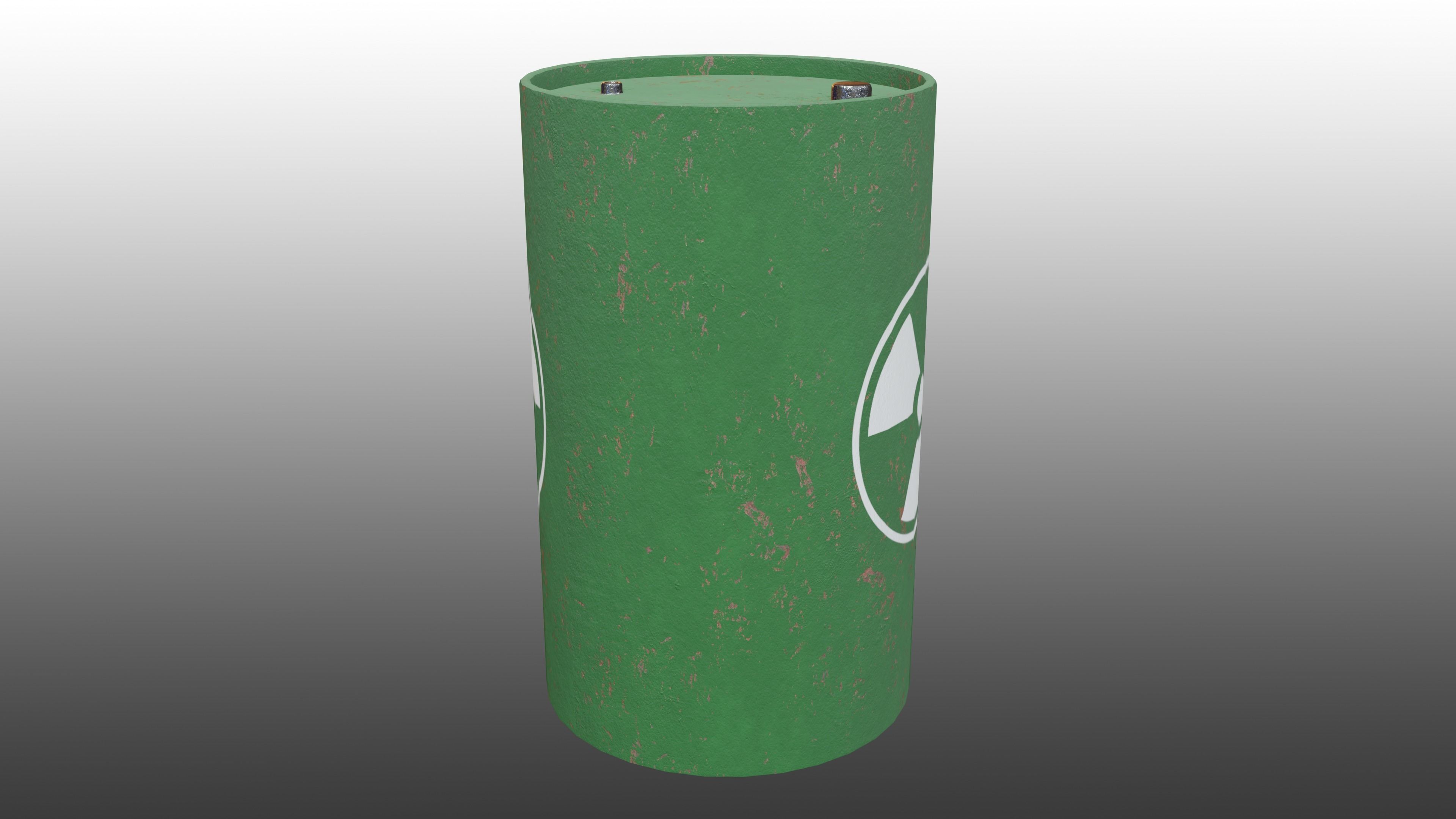 3D model Rusty Radiation Waste Barrel VR / AR / low-poly | CGTrader