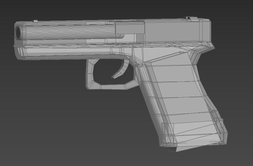 3D model Improved 3D Model of pistol VR / AR / low-poly | CGTrader