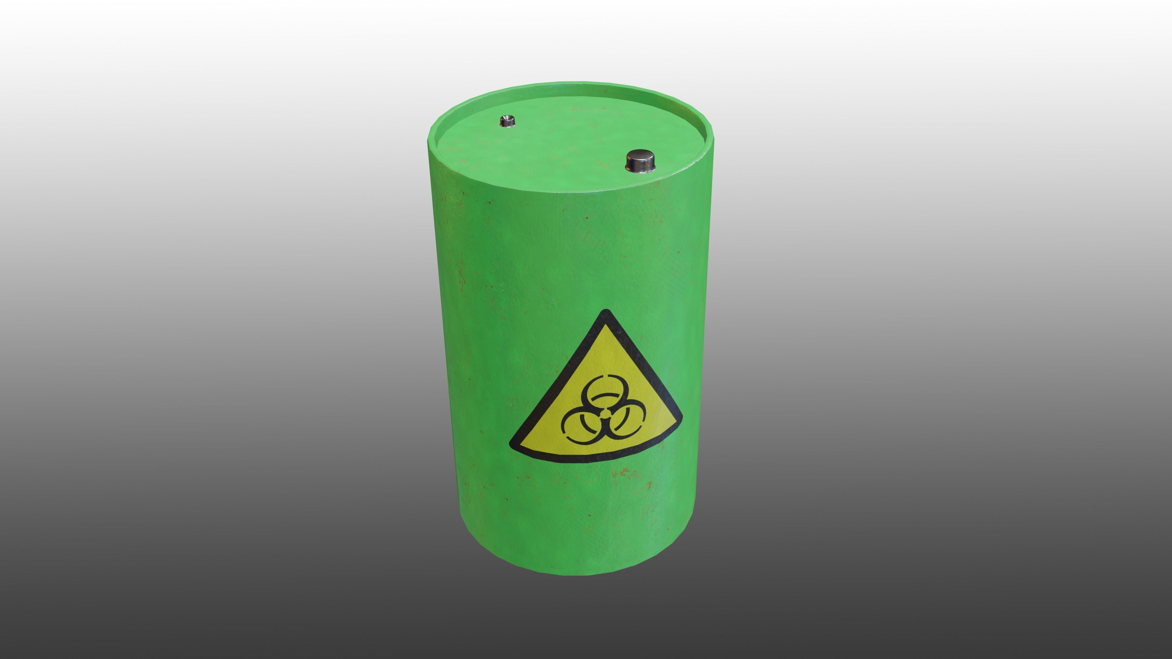 3D model Biohazard Waste Barrel VR / AR / low-poly | CGTrader