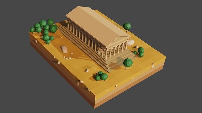 3D model PARTHENON LOW POLY VR / AR / low-poly | CGTrader