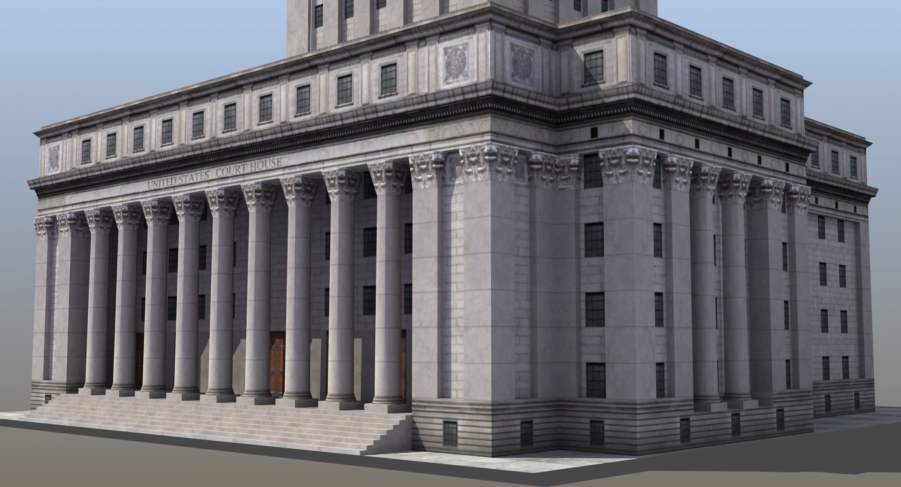 City Courthouse Building 3D model | CGTrader