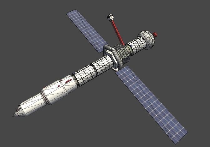 3D model Satellite LOW POLY VR / AR / low-poly | CGTrader