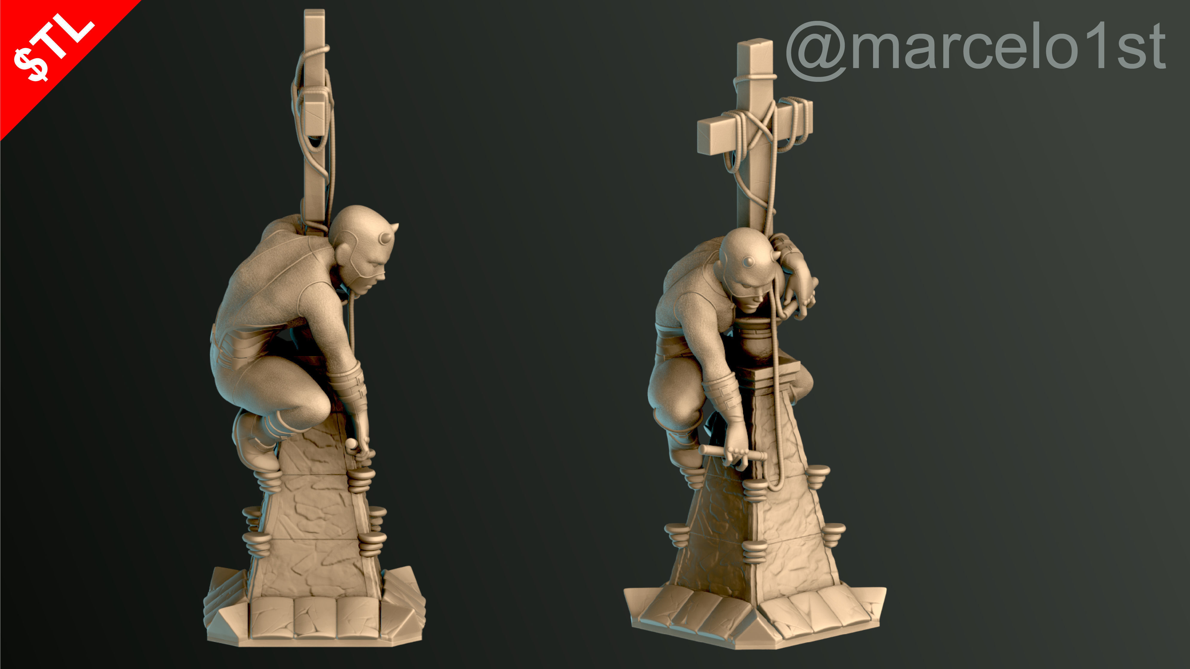 Daredevil - Guardian Devil 3D model 3D printable | CGTrader