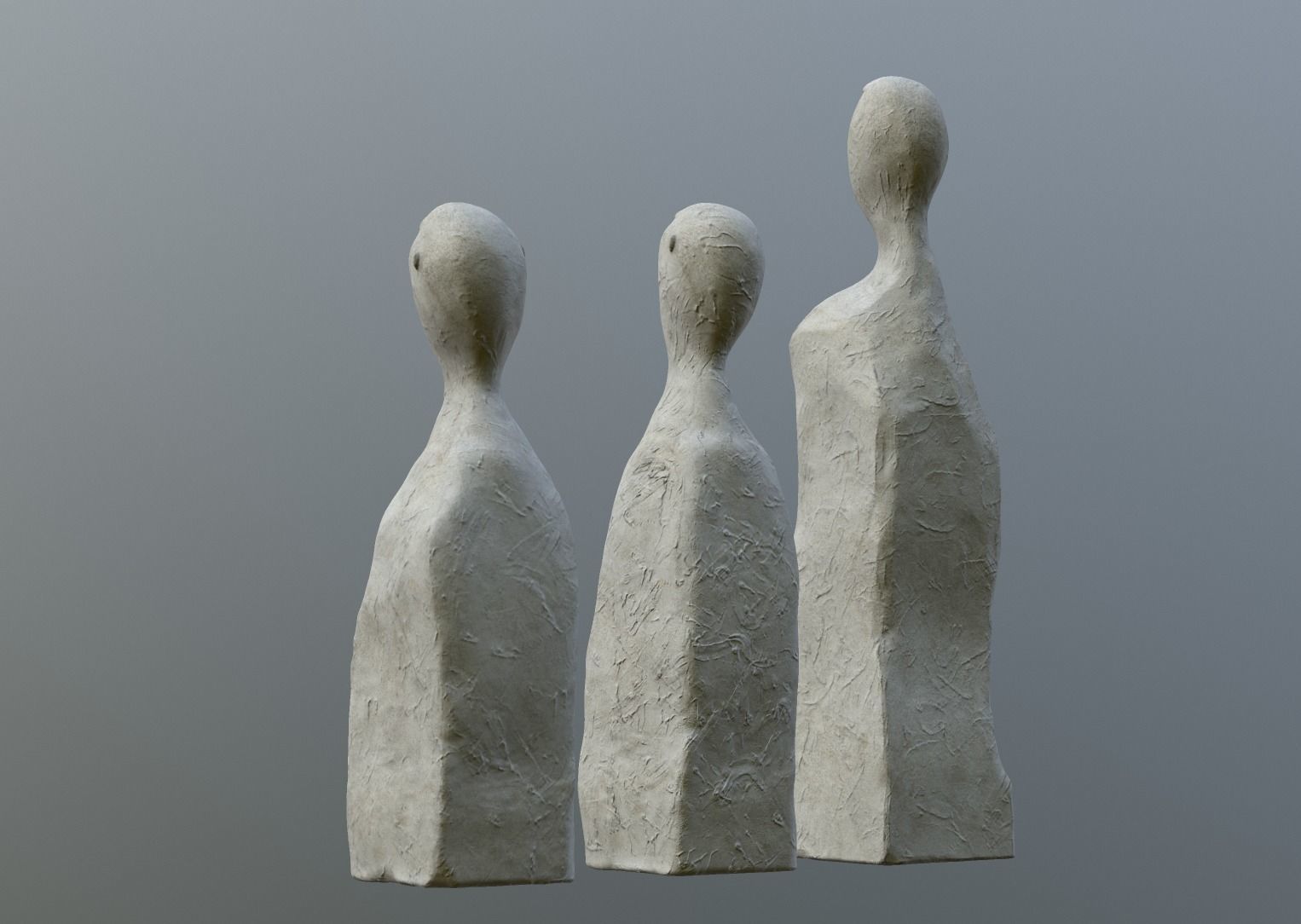 3D model Human - cement Sculpture VR / AR / low-poly | CGTrader