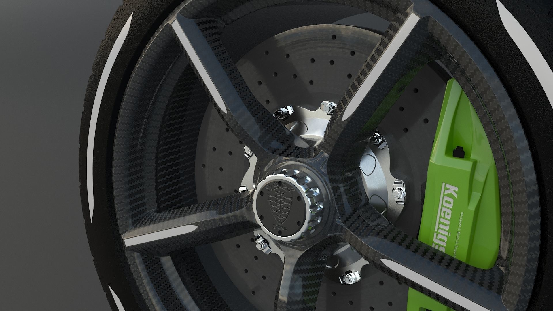 Koenigsegg Wheels Assembly free 3D model | CGTrader