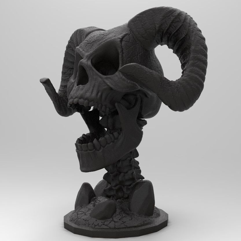 DEMON SKULL 3D model 3D printable | CGTrader