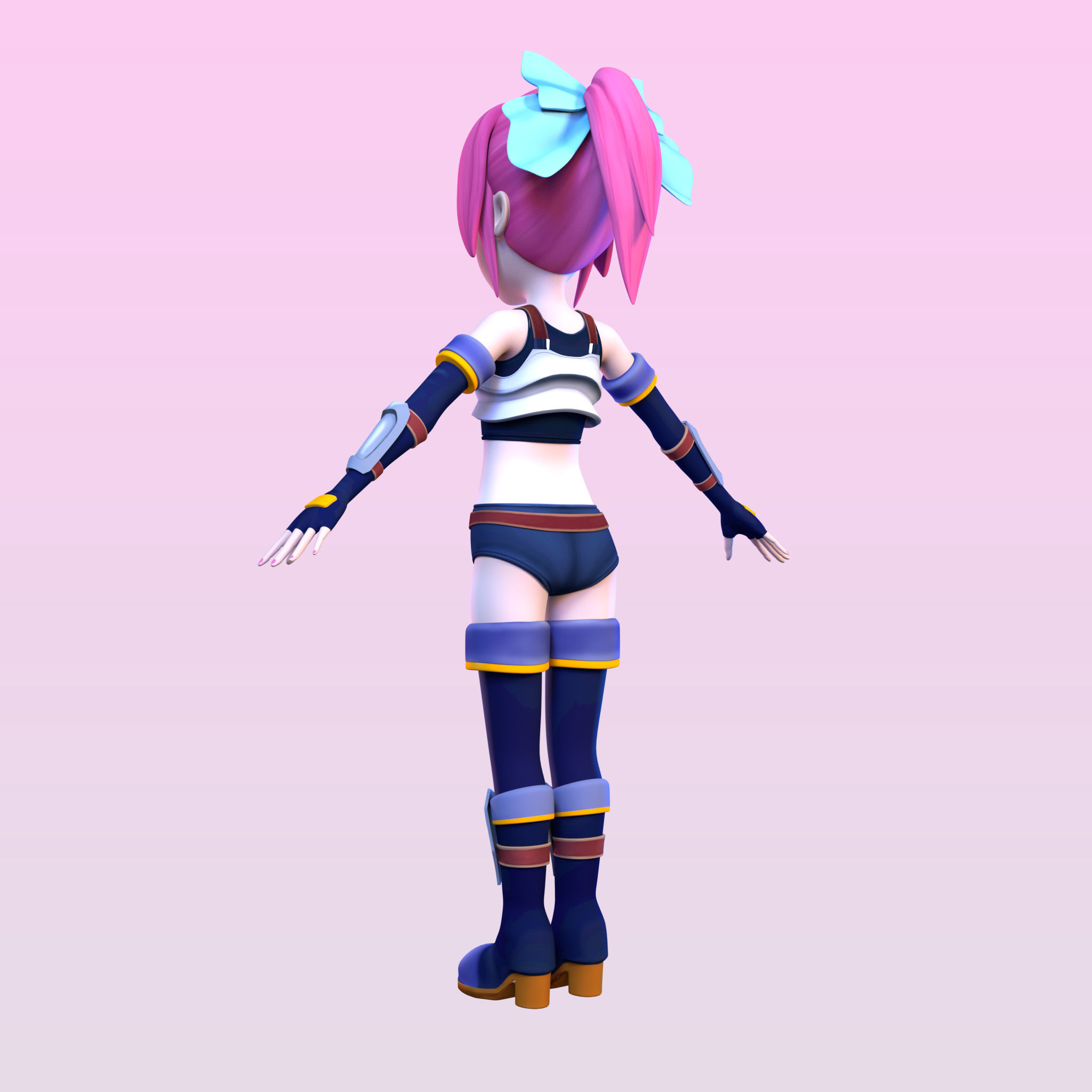 Female Warrior RIG 3D model rigged | CGTrader