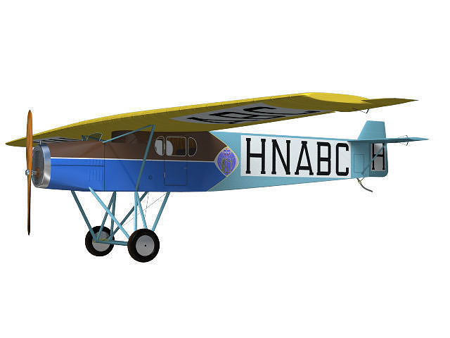 Fokker F II 3D model | CGTrader