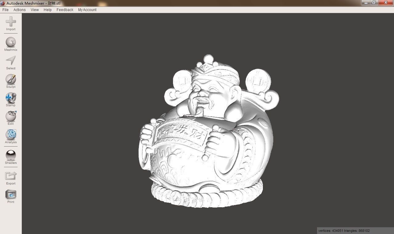 The God of wealth 3D model 3D printable | CGTrader