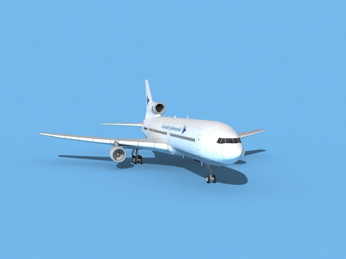 Lockheed L-1011 Garuda Indonesia 3D model rigged | CGTrader