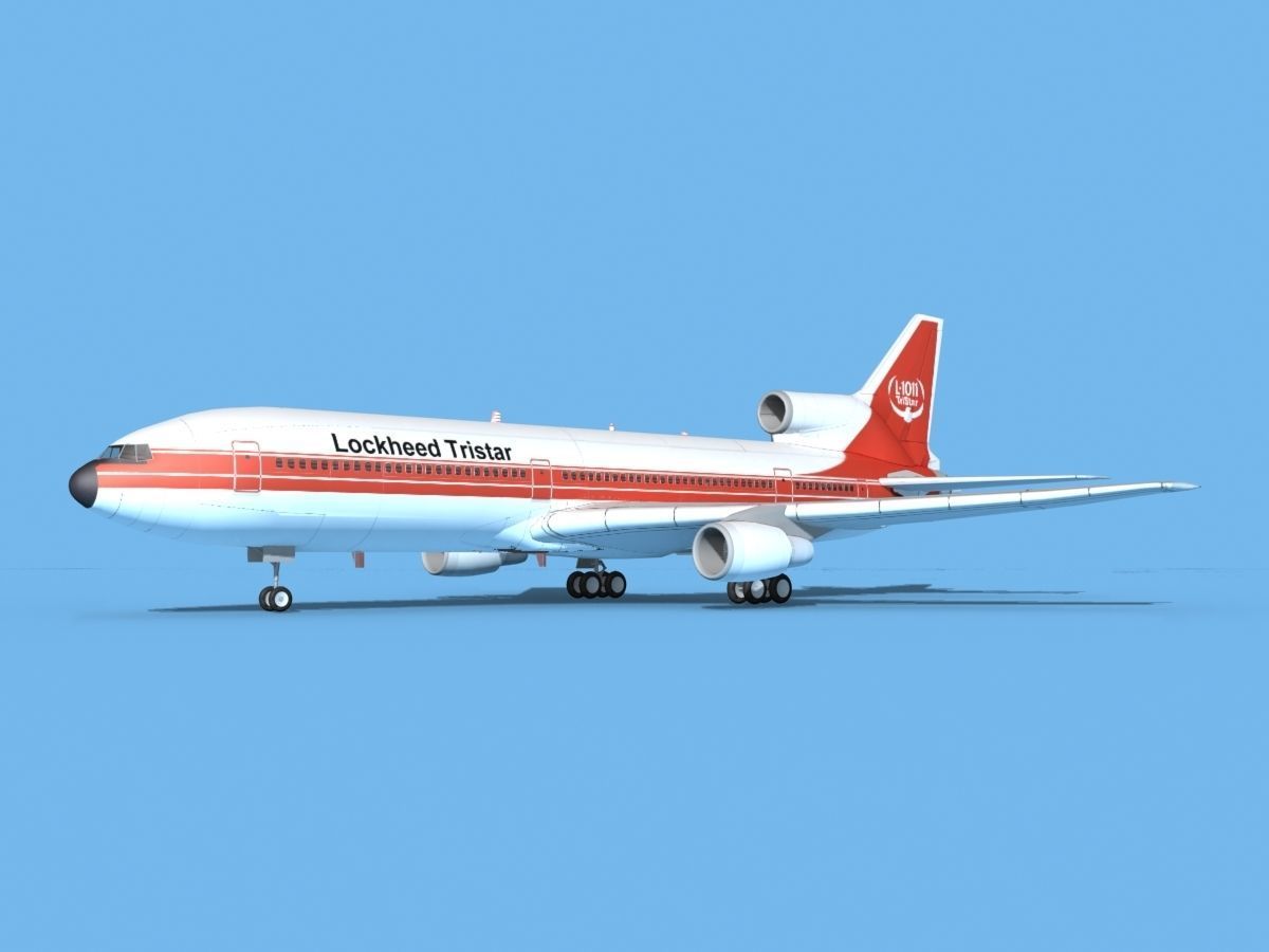 Lockheed L-1011 Tristar Lockheed 3D model rigged | CGTrader