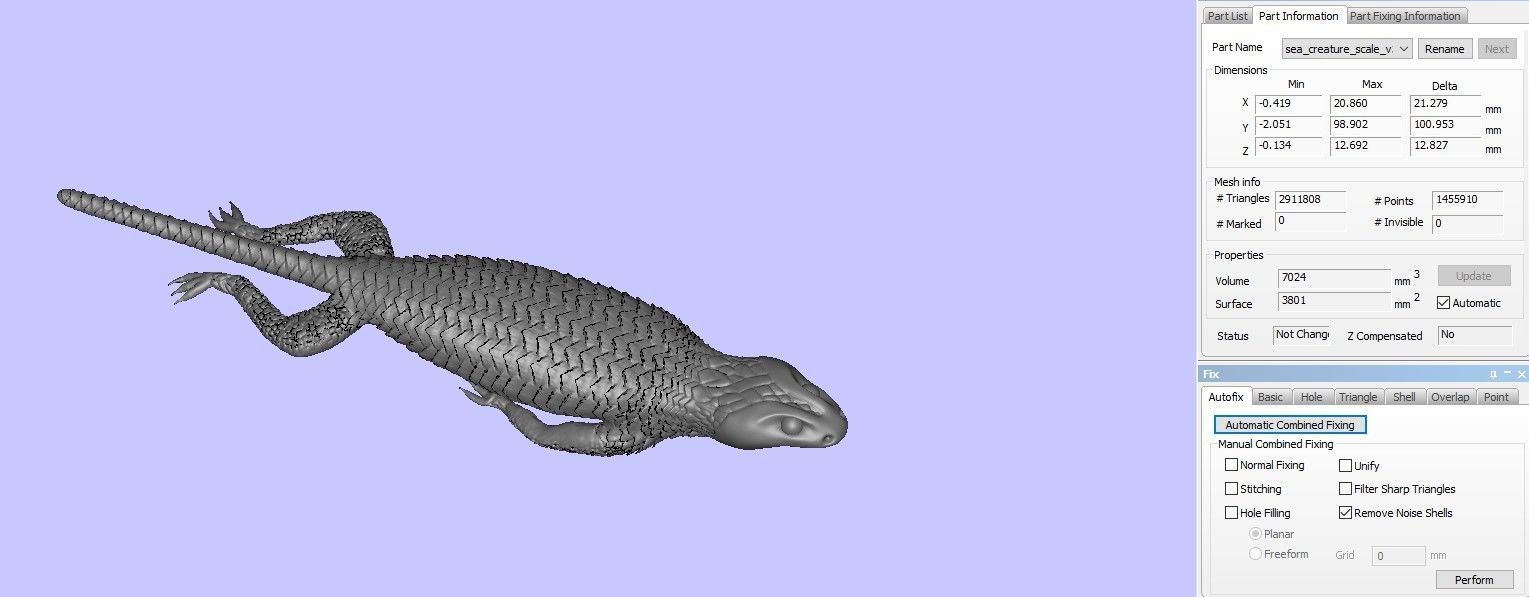 Sea creature 3D model 3D printable | CGTrader