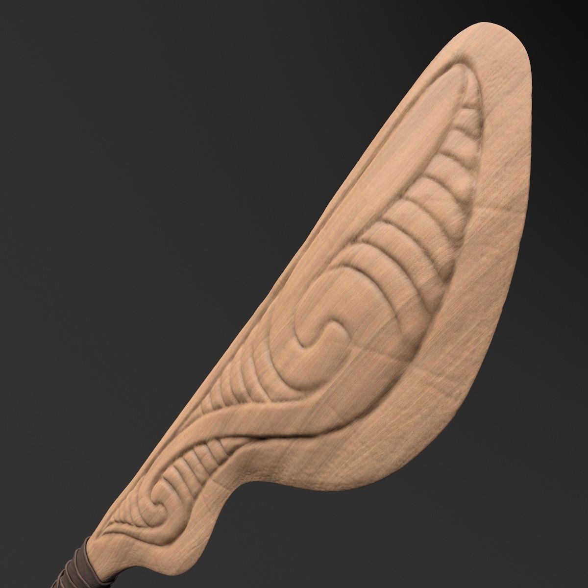 Maori Wooden Weapon - Wahaika 3D model | CGTrader