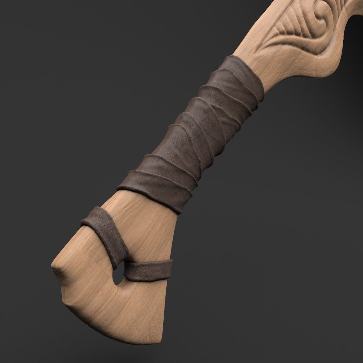 Maori Wooden Weapon - Wahaika 3D model | CGTrader