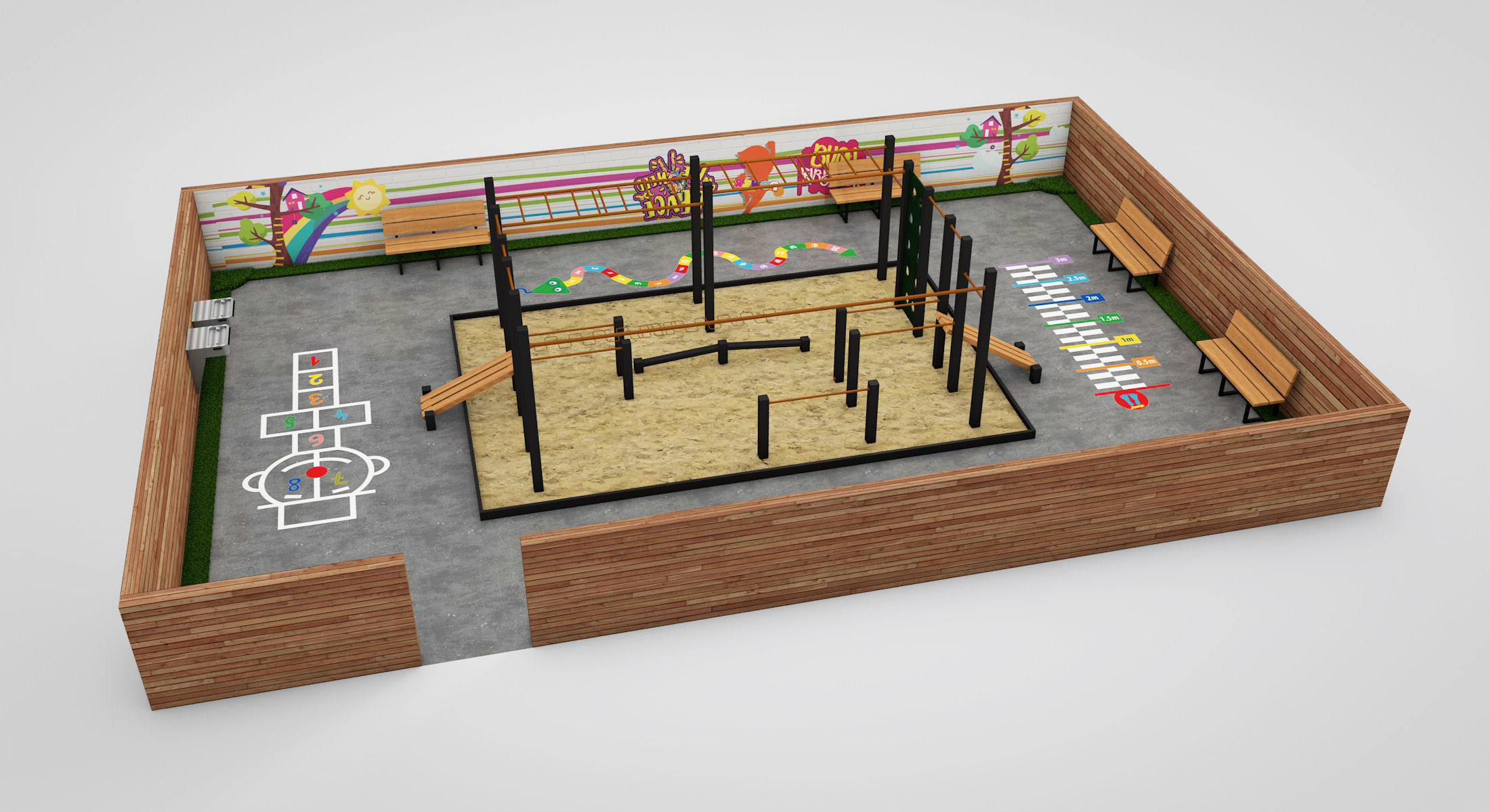 school playground 3D model | CGTrader