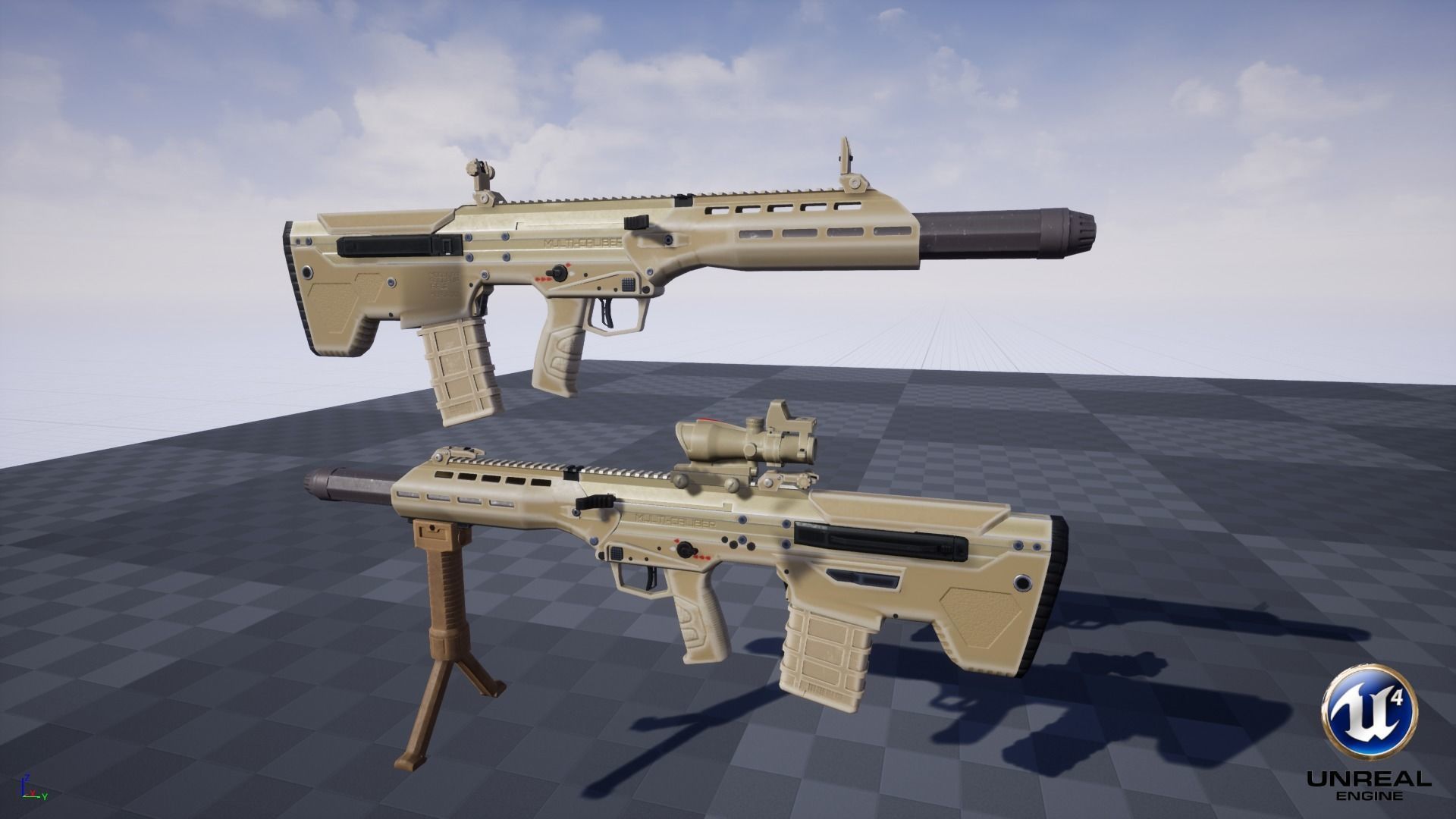 3D model Modular Bullpup Rifle-Sniper Variant VR / AR / low-poly | CGTrader