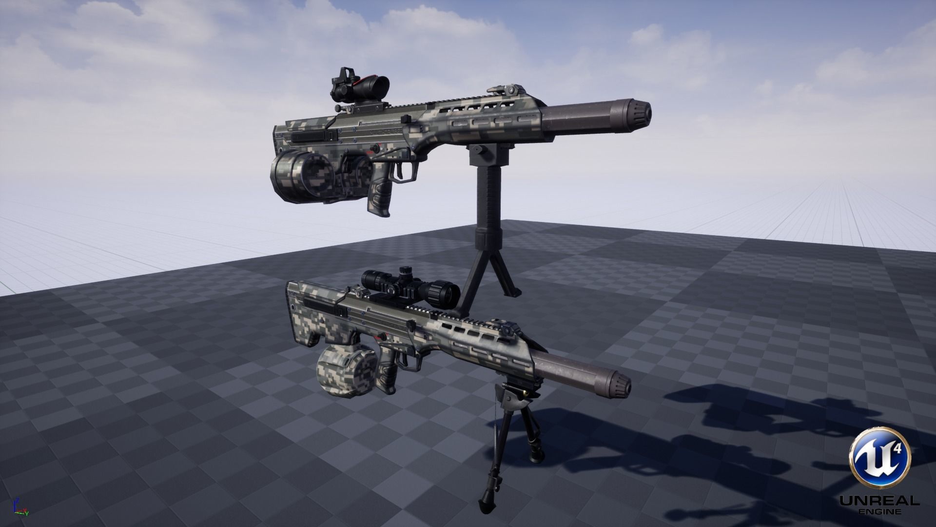 3D model Modular Bullpup Rifle-Sniper Variant VR / AR / low-poly | CGTrader