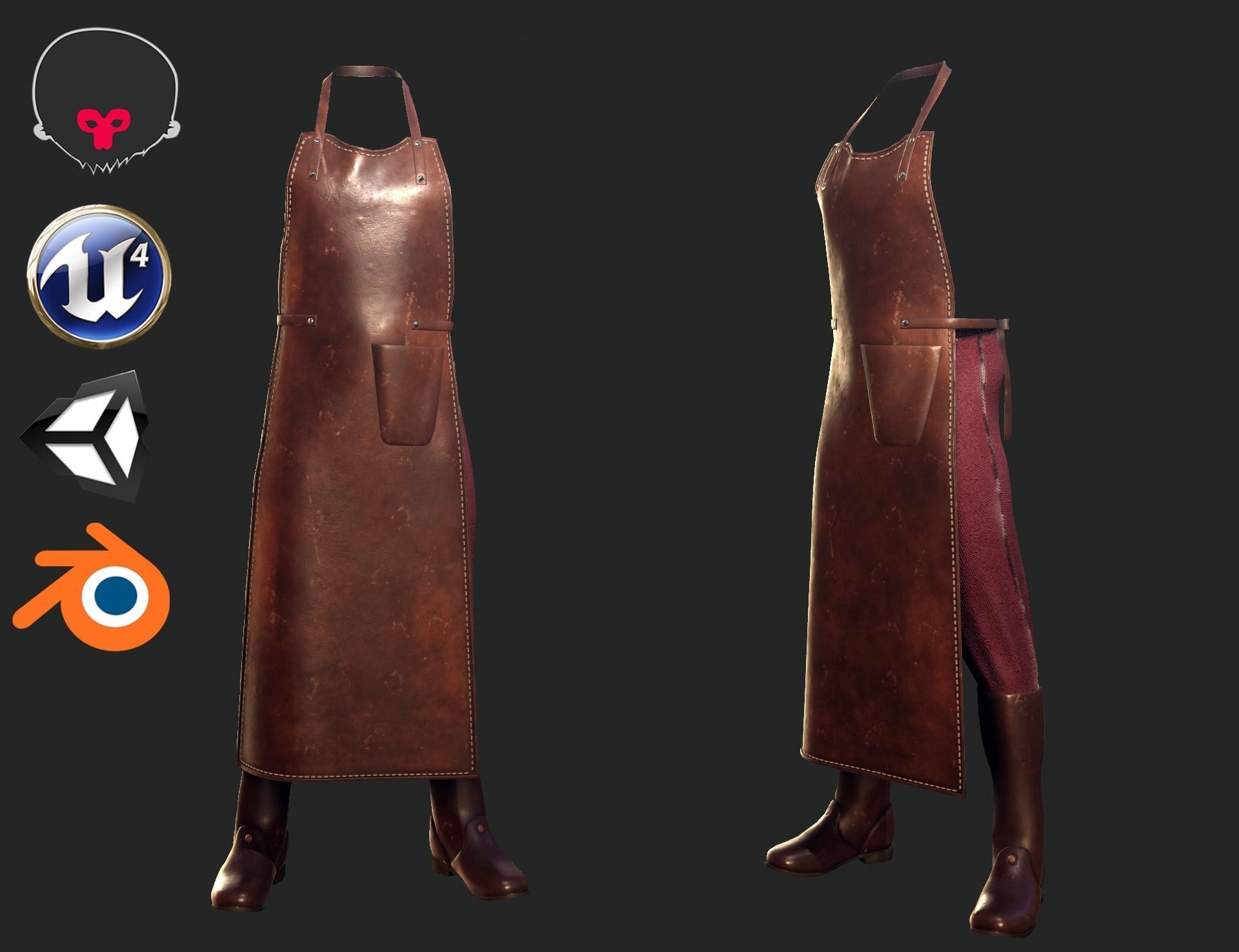 Blacksmith Clothes 3D model | CGTrader