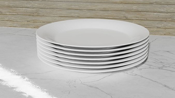 Ceramic Plates free 3D model | CGTrader