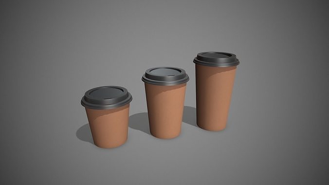 3D model Plastic Paper Coffee Cup VR / AR / low-poly | CGTrader