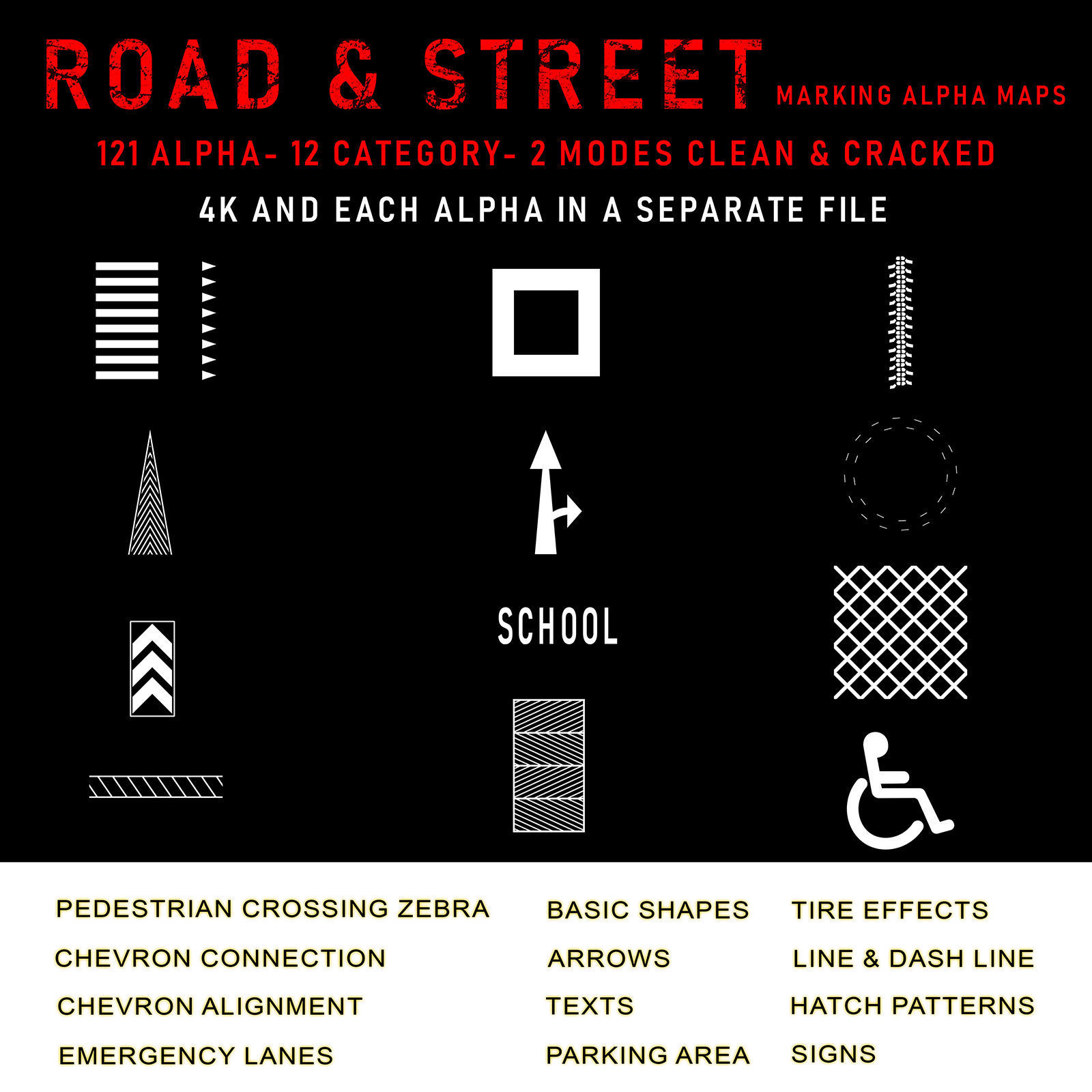 3D model Road and Street Alpha Maps | CGTrader