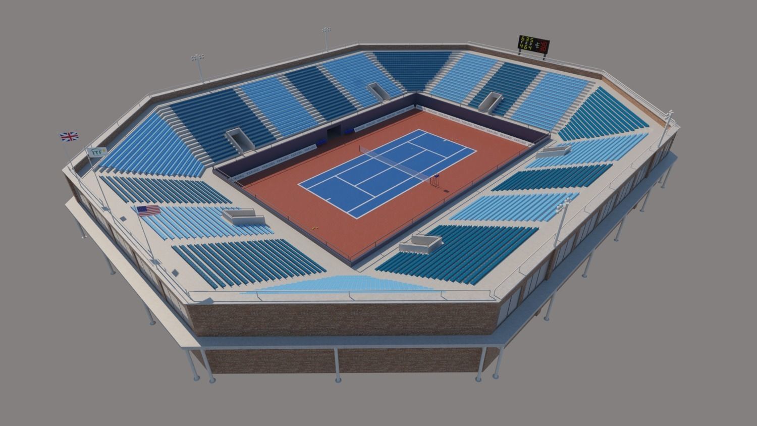3D Tennis Court Stadium | CGTrader