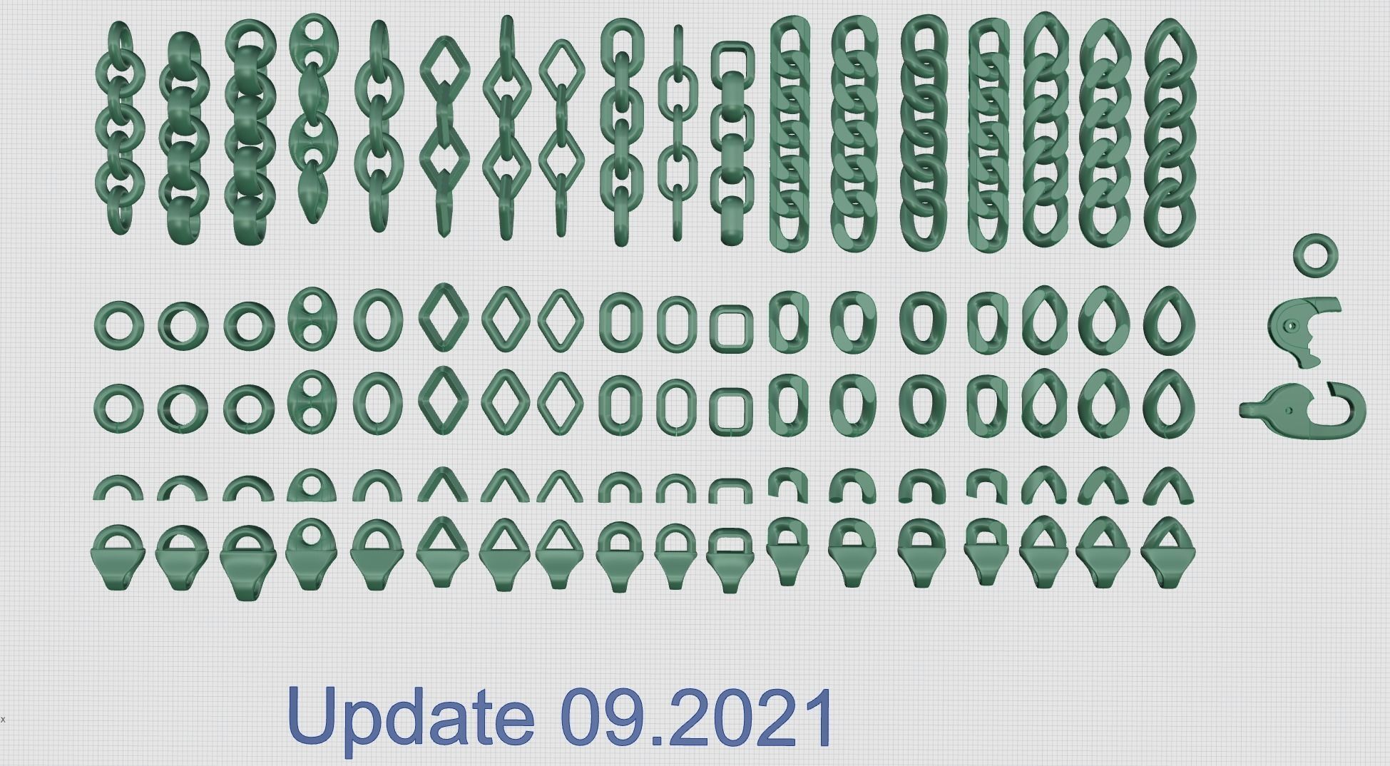 set 1 of simple chains 3D model 3D printable | CGTrader