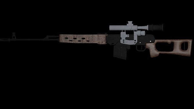 Dragunov SVD Sniper rifle free VR / AR / low-poly 3D model | CGTrader