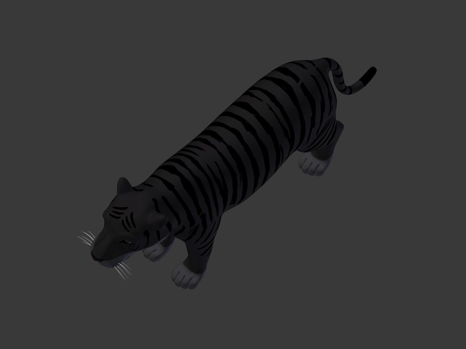 3D model Cartoon Black Tiger VR / AR / low-poly | CGTrader