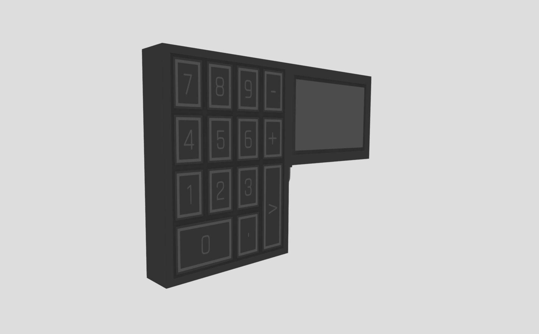 3D model Sci-fi Security Keypad VR / AR / low-poly | CGTrader