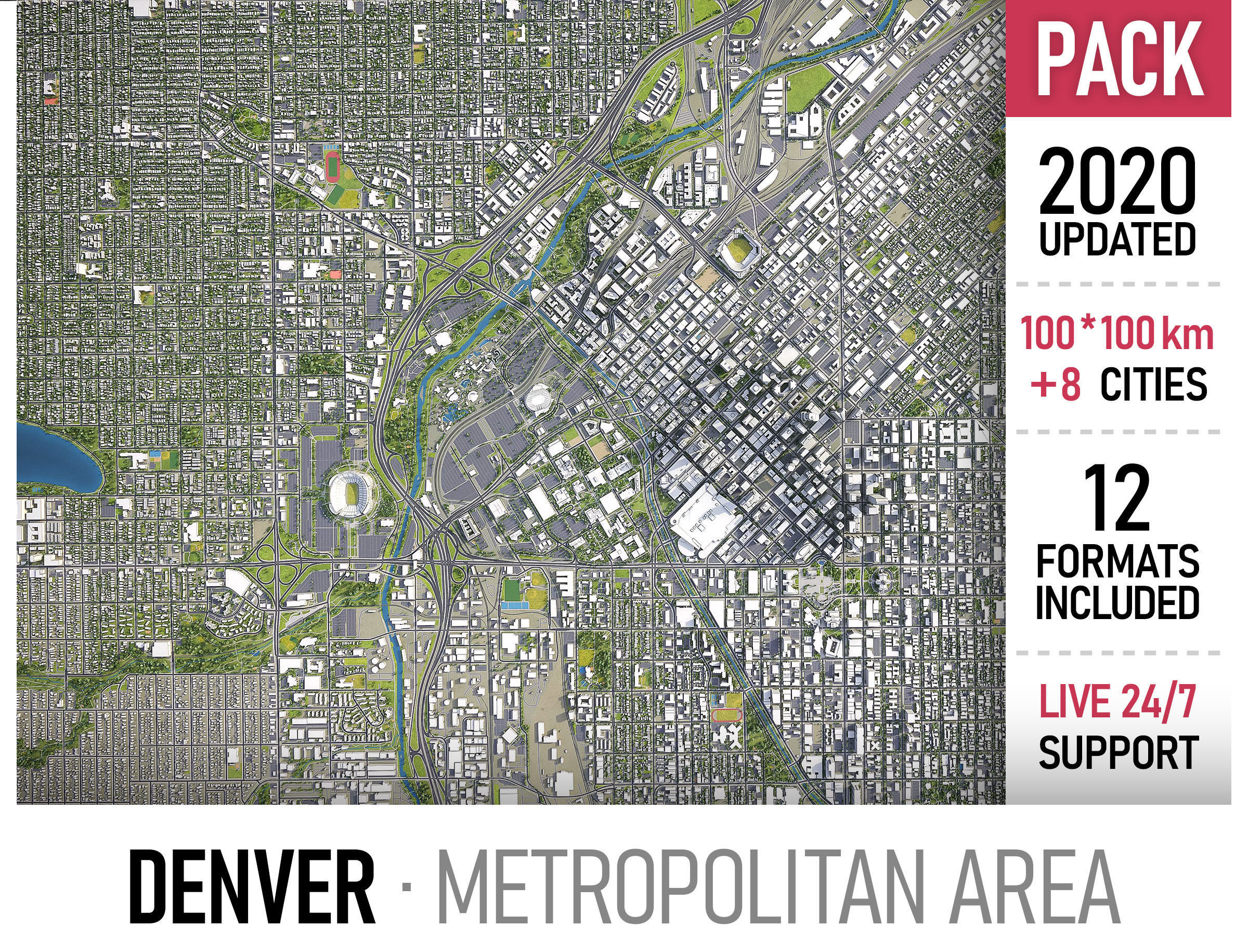 3D Denver Metropolitan Area | CGTrader