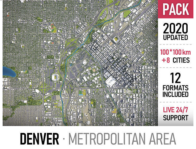 Denver Metropolitan Area 3D Model Collection | CGTrader