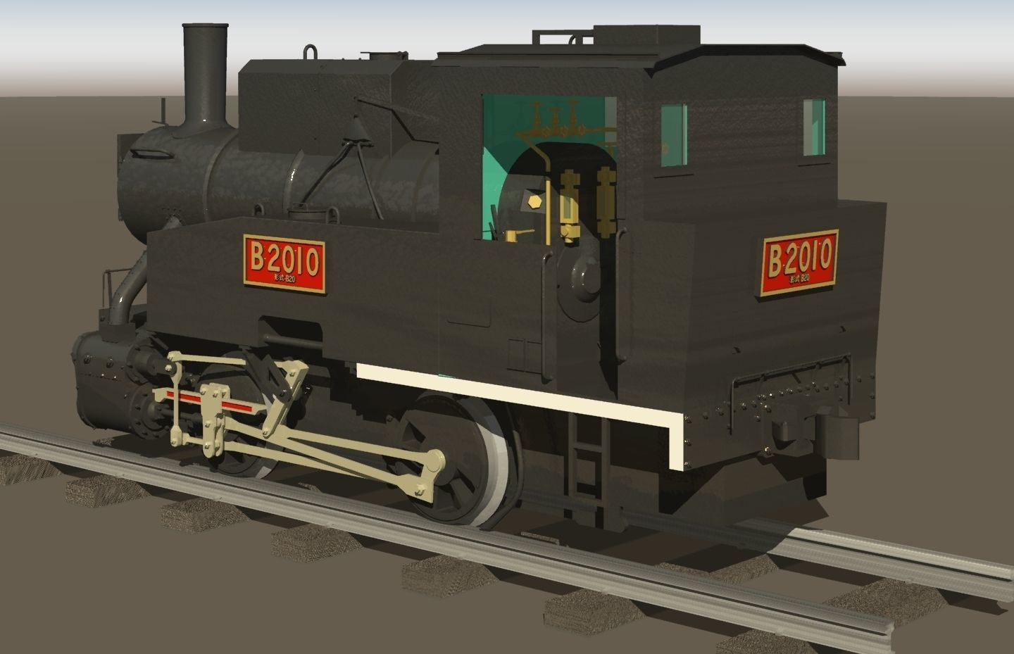 Japan RailWay B20 steam locomotive WW2 3D model | CGTrader