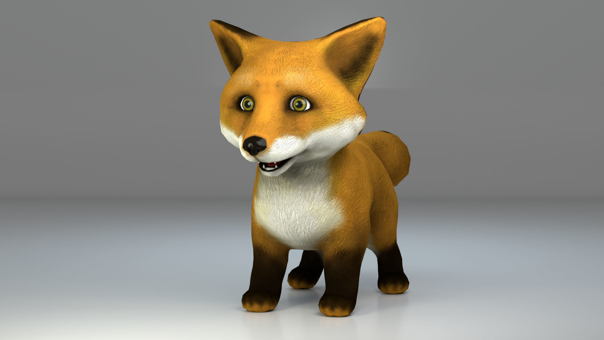 3D model Fox Cartoon VR / AR / low-poly | CGTrader