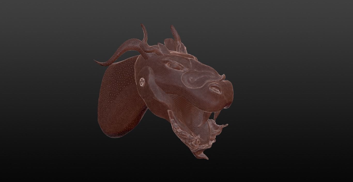 Snake - Dragon head 3d model - Sculptris 3D model | CGTrader