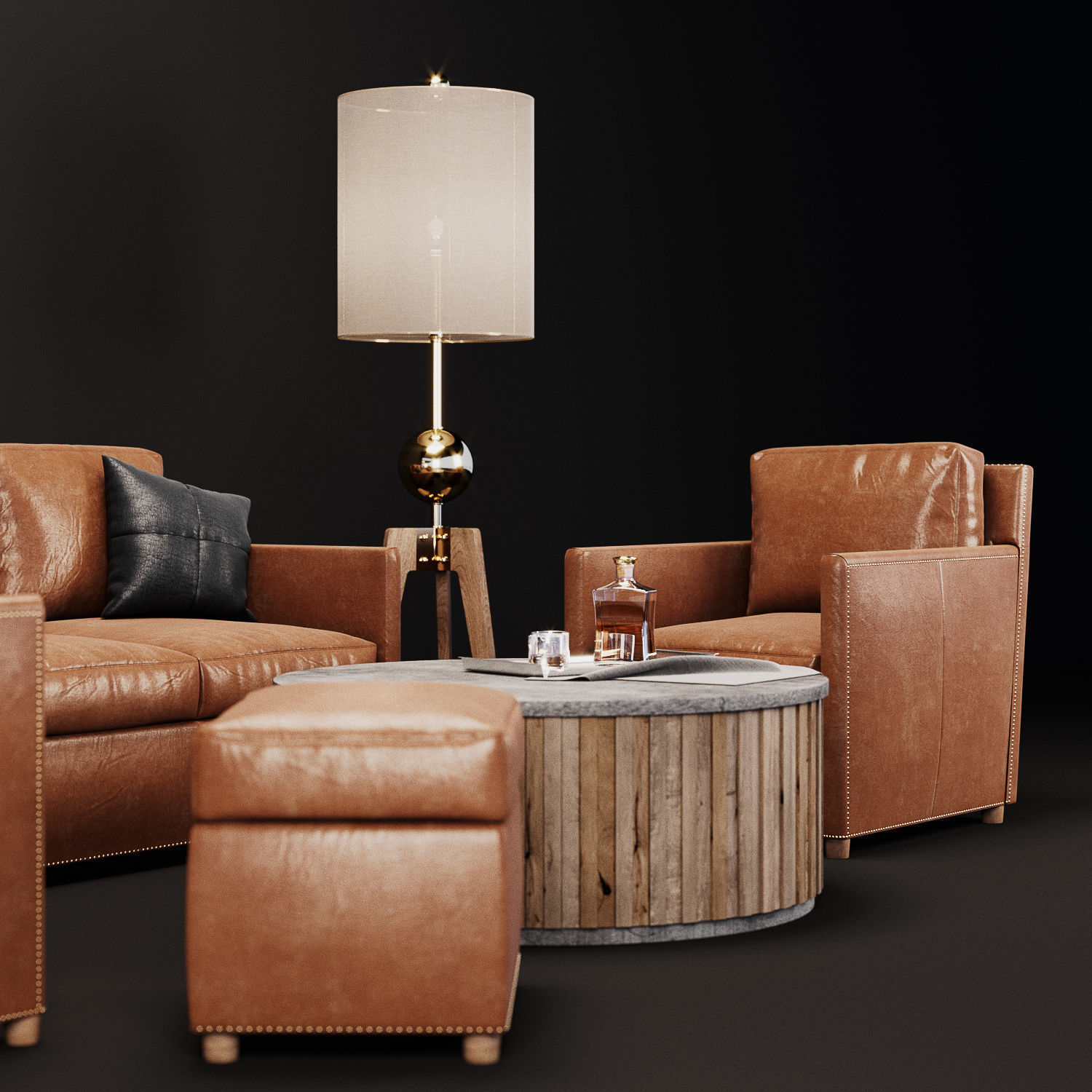 Uttermost Roosevelt Set 3D model | CGTrader